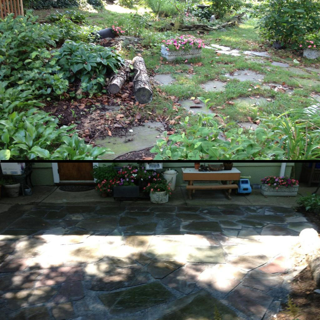 Natural Landscape before and after - Green Rose Tree, Inc.